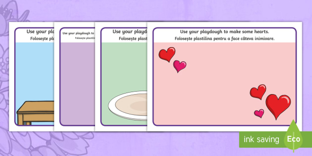 Mother's Day Playdough Mats English/ Romanian