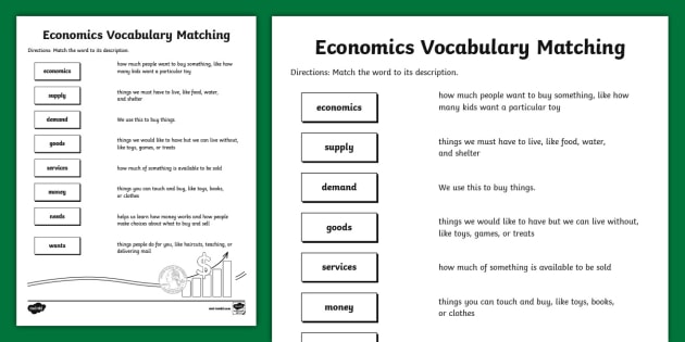 Basic Economics Worksheets Economics Worksheets For Teachers | Teach