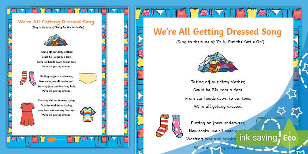 We’re All Getting Dressed Home Routines Song