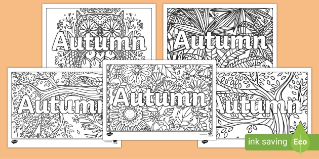 FREE! - Autumn Mindfulness Name Colouring Activity