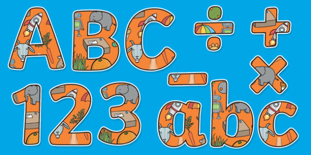 Phase 2 Themed Display Lettering Letters and Numbers Pack