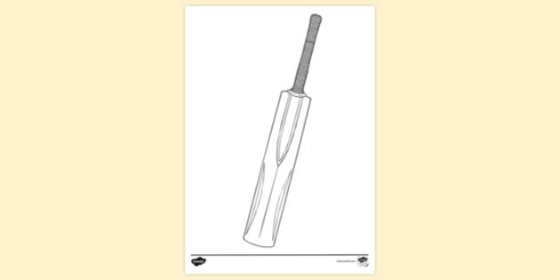 FREE! - Cricket Bat Colouring | Colouring Sheets