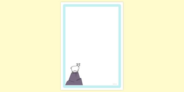 FREE! - Simple Blank Small Mountain Goat Page Border | Page Borders