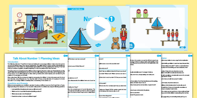 👉 Talk About Number 1 Maths PowerPoint and Planning Ideas