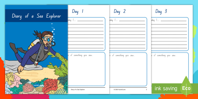 Sea Explorer Diary Activity Booklet (teacher made)