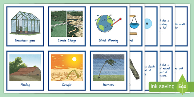 Climate Crisis - Definition Matching Cards