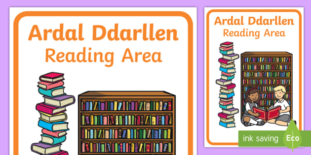 Reading Area Display Poster - English/Welsh (teacher made)