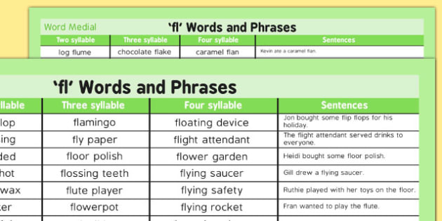 FL Word List (teacher made)