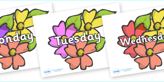FREE! - Days of the Week on Flowers (Teacher-Made)