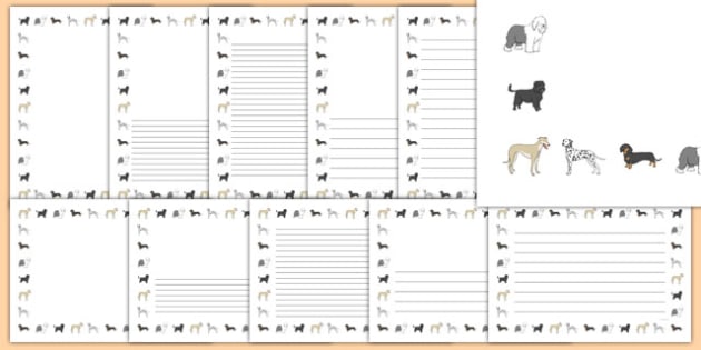 Dog Themed Page Borders Pack (teacher made)