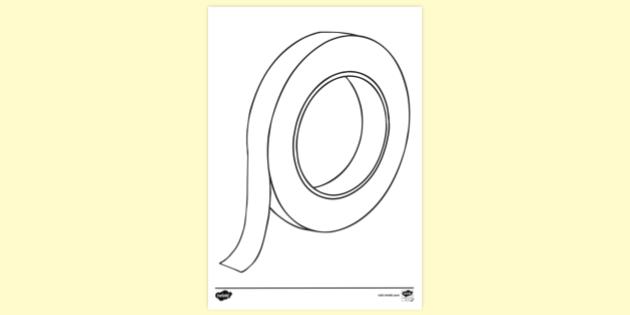 FREE! - Roll of Masking Tape Colouring Sheet | Colouring Sheets
