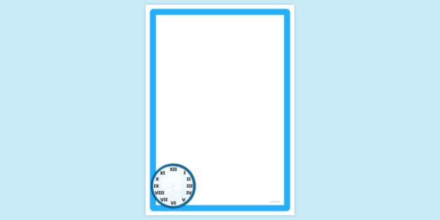 FREE! - Simple Blank Roman Numerals Page Border | Twinkl