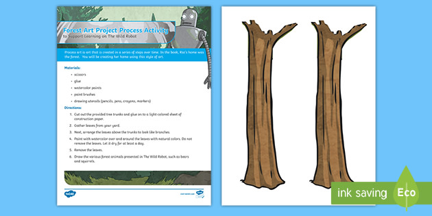 Forest Art Project Process Activity to Support Learning on The Wild Robot