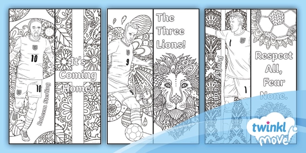 Football Bookmarks - Euro 2020 - Twinkl Move - England