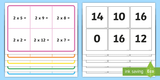 2 Times Table Bingo Game