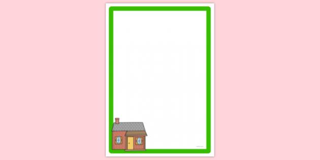 House Front Page Border | Page Borders | Twinkl Resources