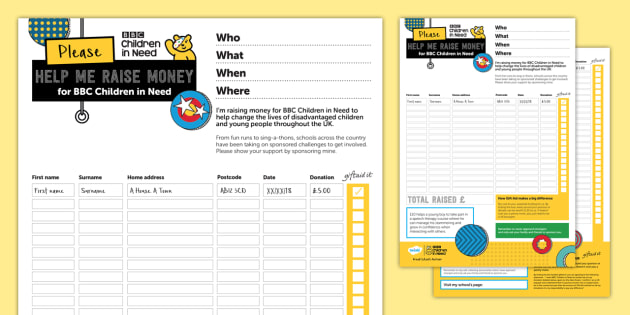 BBC Children in Need 2018, Primary resources, children, charity, help