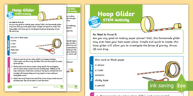 Hoop Glider STEM Activity
