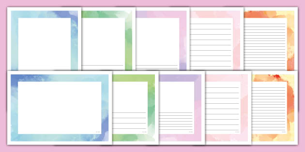 FREE! - Watercolour Page Borders Pack (teacher made)