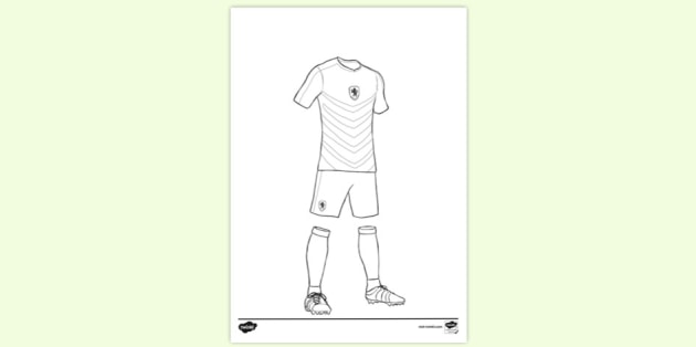 Czech Republic Home Kit Colouring | Colouring Sheet