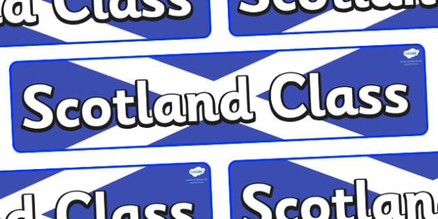 FREE! - Scotland Themed Classroom Display Banner