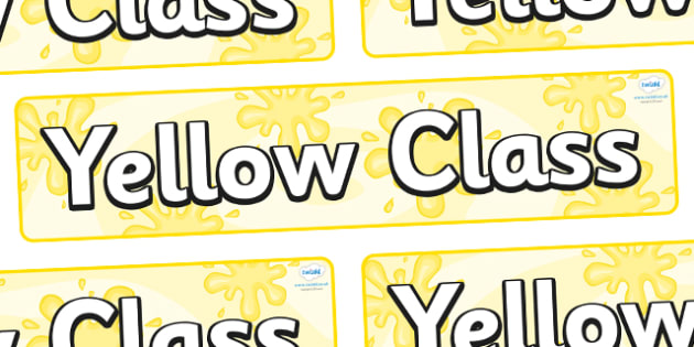 FREE! - Yellow Themed Classroom Display Banner