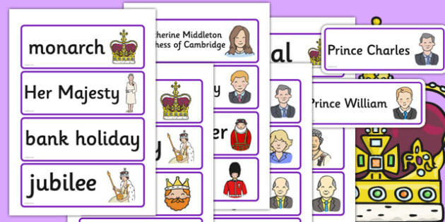 Royal Family Topic Cards - royal family, topic cards, cards
