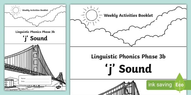 Northern Ireland Linguistic Phonics Phase 3b 'j' Sound Weekly Activities