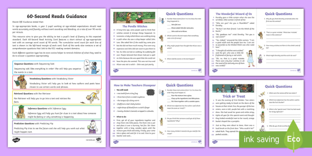 KS1 60-Second Reads: Magic, Wizards and Witches Activity Pack