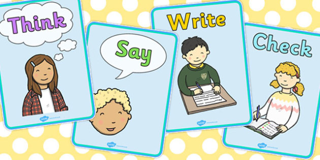 Think Say Write Check A4 Visual Aids (teacher made)