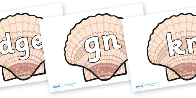 FREE! - Silent Letters on Seashells (teacher made)