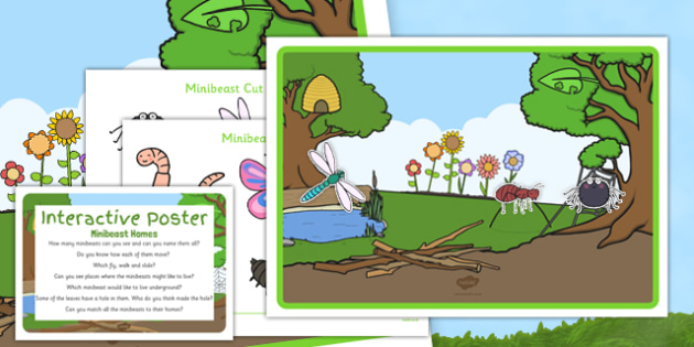 Minibeast Home Interactive Poster and Prompt Card Pack