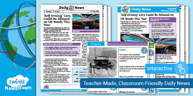 Self-Driving Cars Reading Comprehension | Twinkl NewsRoom