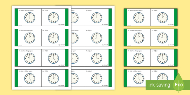 Time, O'Clock Loop Cards - Gaeilge - Requests