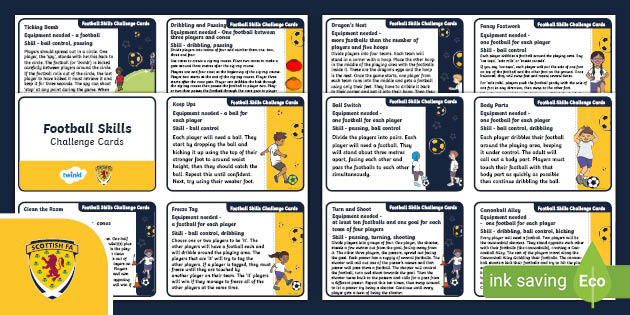 FREE! - Football Skills Challenge Cards (teacher made)