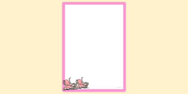 Eight Leg Octopus Pair Page Border | Page Borders | Twinkl