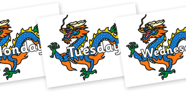 Days of the Week on Chinese Dragon