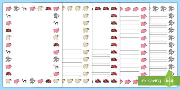 The Listening Ladybird Page Borders (teacher made)