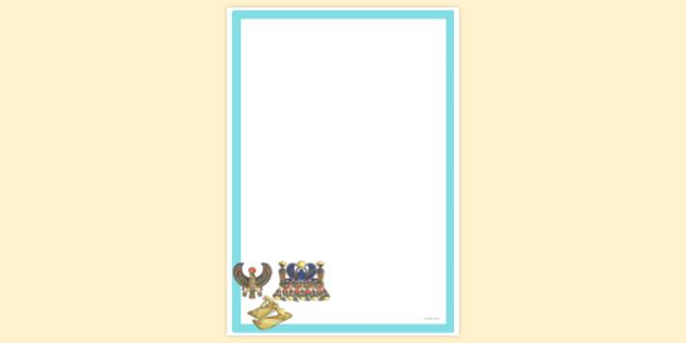 Egyptian Treasure Page Border | Page Borders | Twinkl