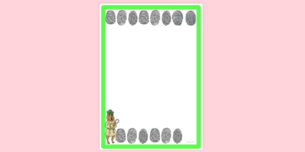 FREE! - Detective Page Border | Page Borders | Primary | Twinkl