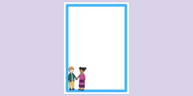 Simple Blank Friendship Page Border | Page Borders