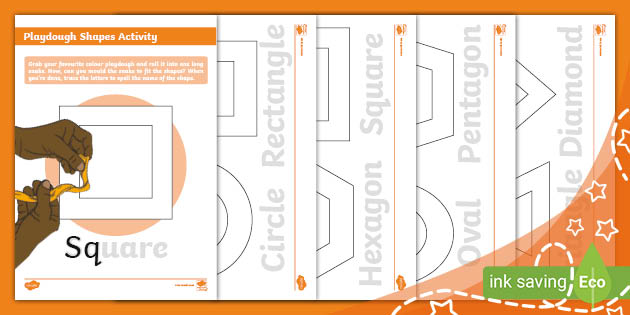 👉 Playdough Shape Activity