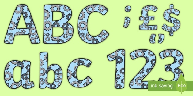 Cog Display Lettering (teacher made)