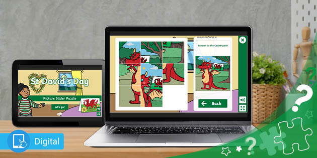 St David's Day Picture Slider Puzzle - Twinkl - Kids Puzzles