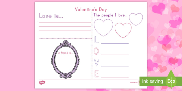 Valentine's Day Template Keepsake - Holidays & Special Event