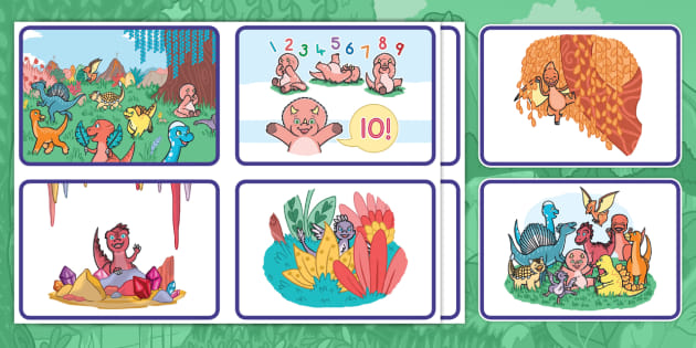 Hide-a-Saurus Story Sequencing Cards