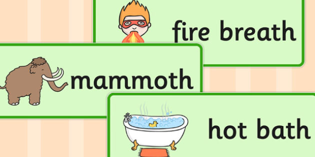 Two Syllable Final Voiceless 'th' Sound Word Cards