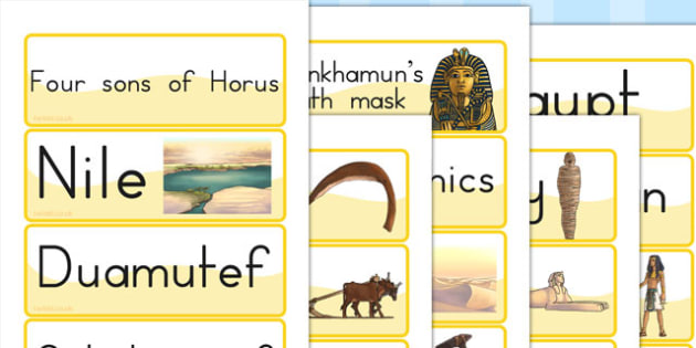 Ancient Egypt Word Cards (teacher made)