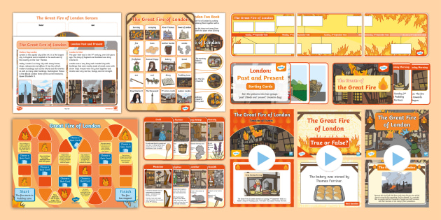 Top 10 Great Fire of London Activities Pack Primary KS1