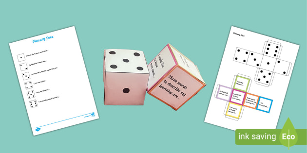 Reflection Dice 3-6 (teacher made)